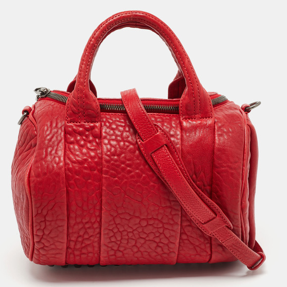 Alexander Wang | Bags | Alexander Wang Red Textured Leather Rocco Bag ...